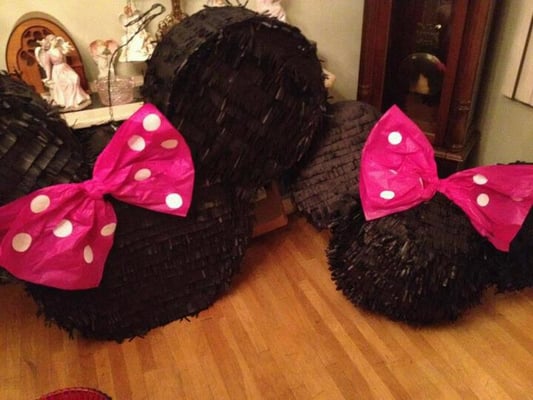 Como hacer piñatas de Minnie Mouse cebra - Imagui